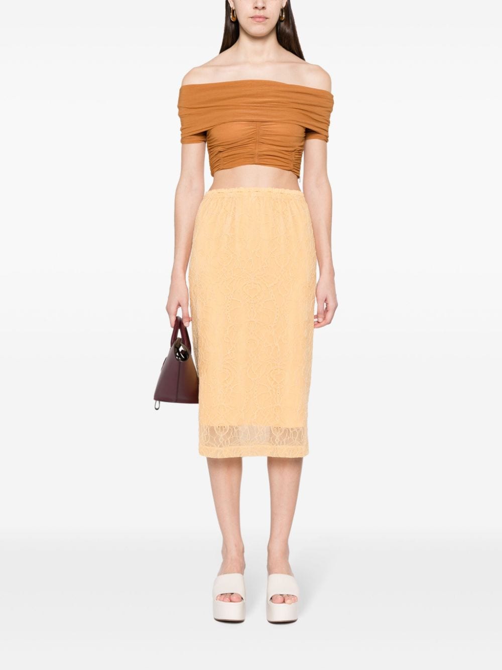 FABIANA FILIPPI Fabiana Filippi mesh-design skirt