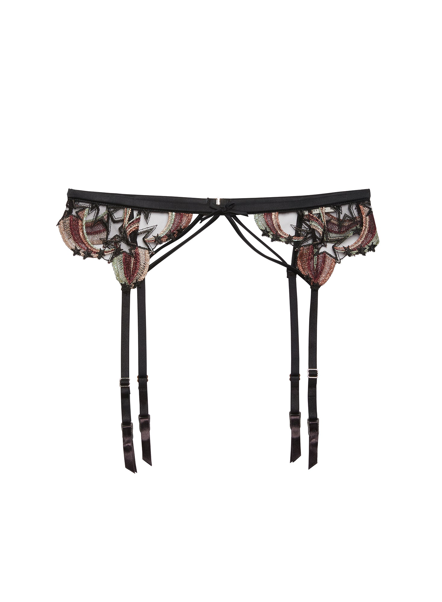 Fleur Du Mal Shooting Star Embroidery Garter Belt In Black - 30% Off | Editorialist Fleur Du Mal Shooting Star Embroidery Garter Belt In Black - 30% Off | Editorialist