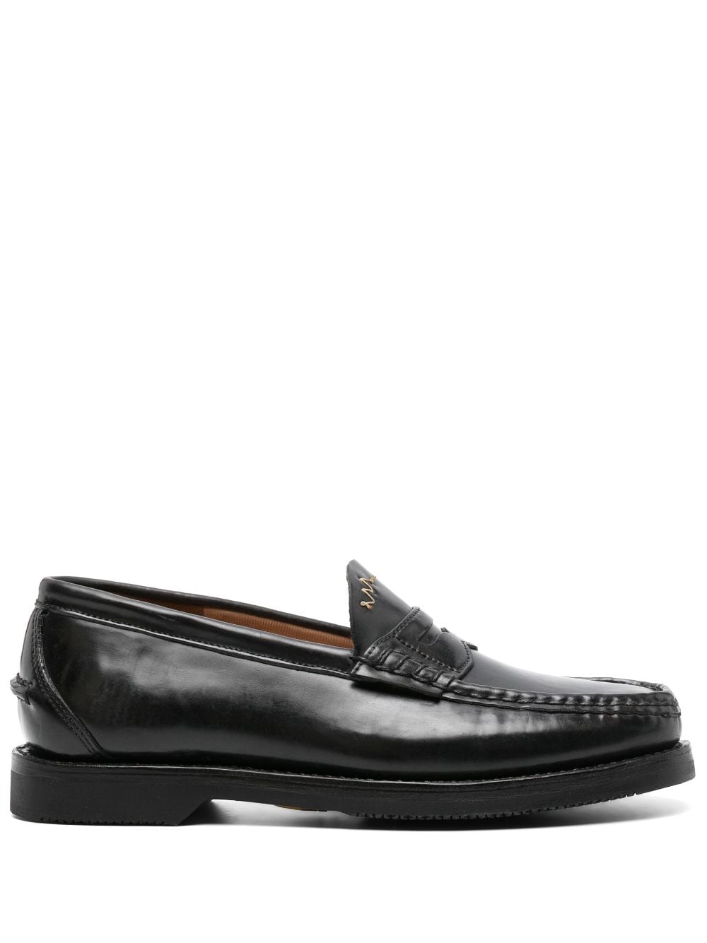 Visvim Fabro-Folk Leather Loafers - Black | Editorialist