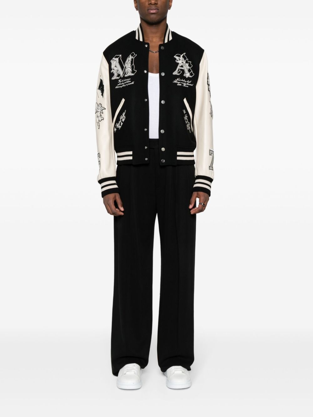 Amiri Ma Angel Varsity Jacket In Black - 40% Off | Editorialist