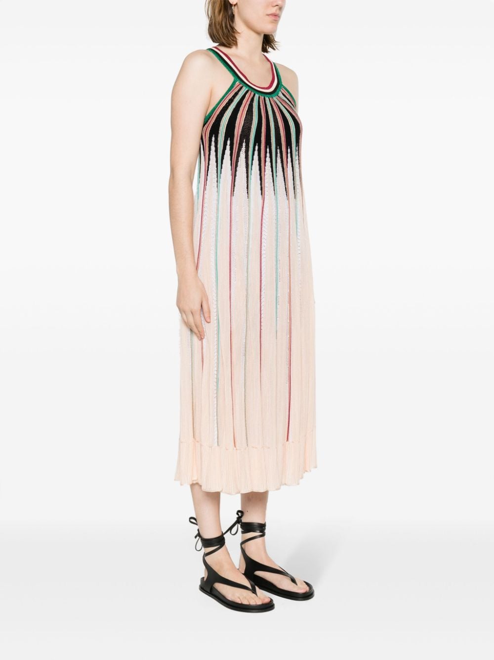 FORTE_FORTE Forte Forte Patterned Intarsia-Knit Midi Dress