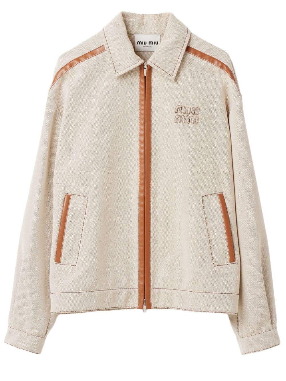 MIU MIU jacquard canvas blouson jacket
