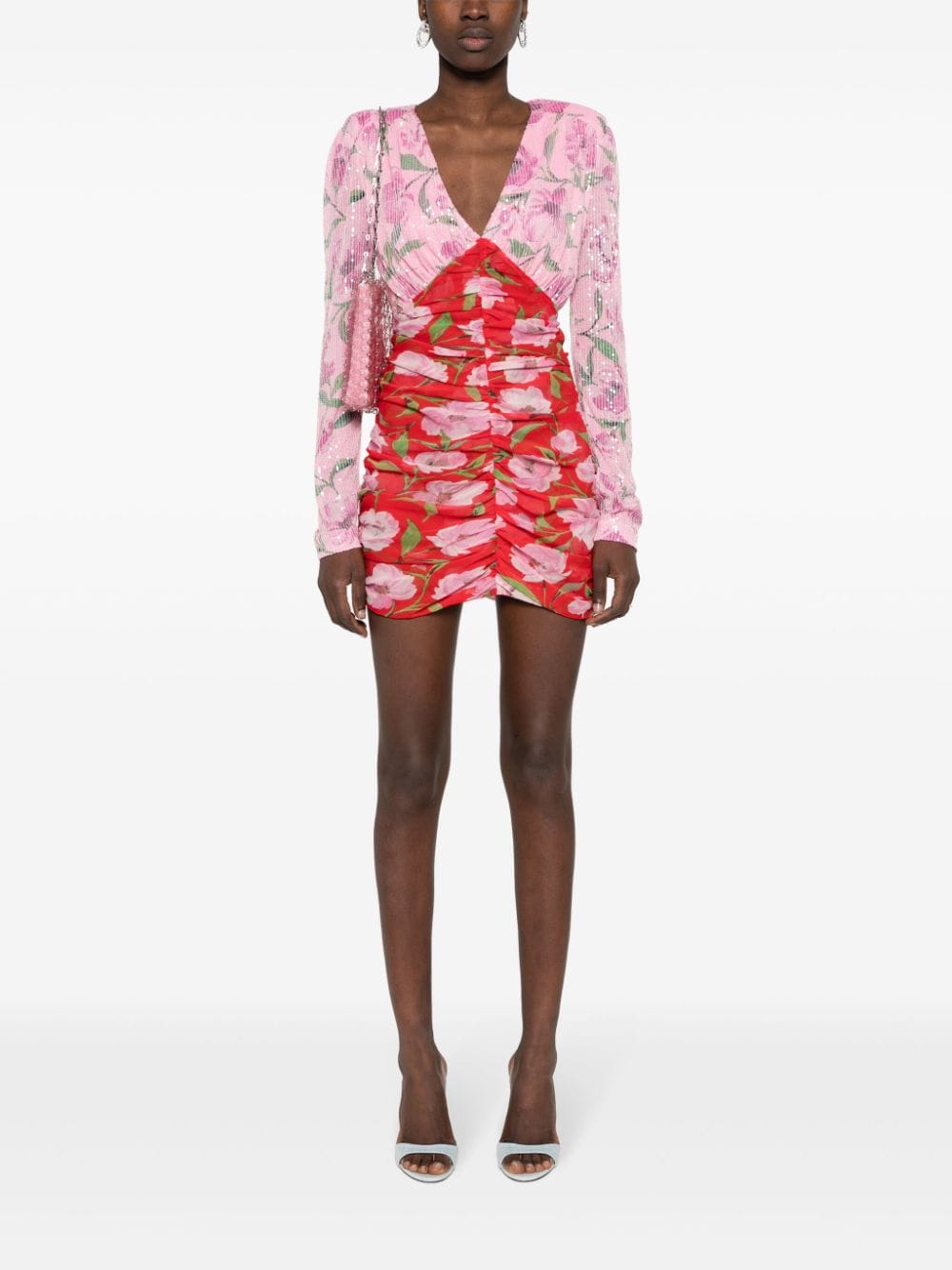ROTATE BY BIRGER CHRISTENSEN ROTATE BIRGER CHRISTENSEN Floral-Print Sequined Mini Dress