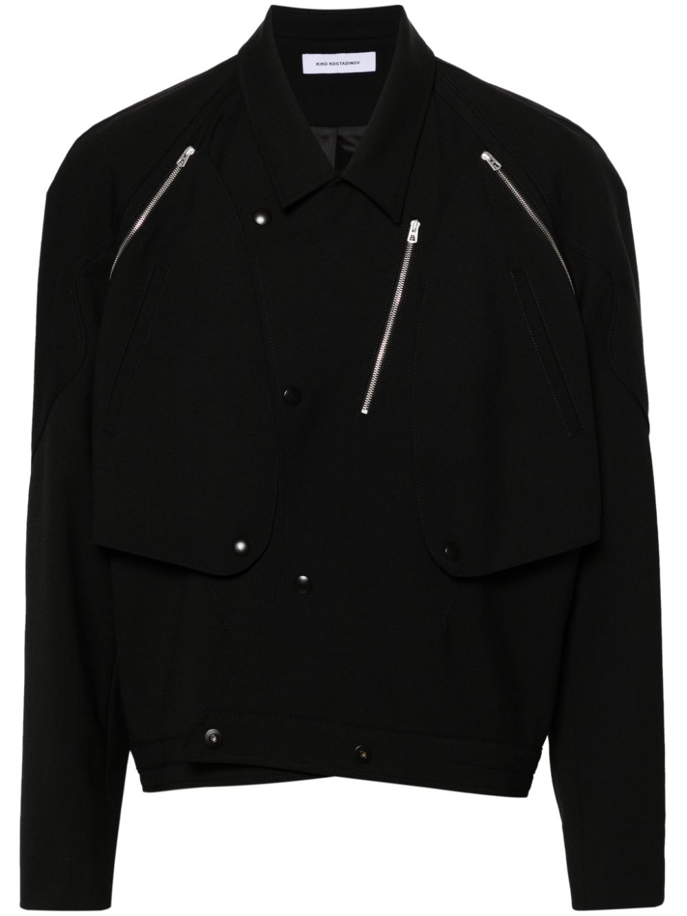 Kiko Kostadinov Tonino Utility Asymmetric Jacket In Black - 44