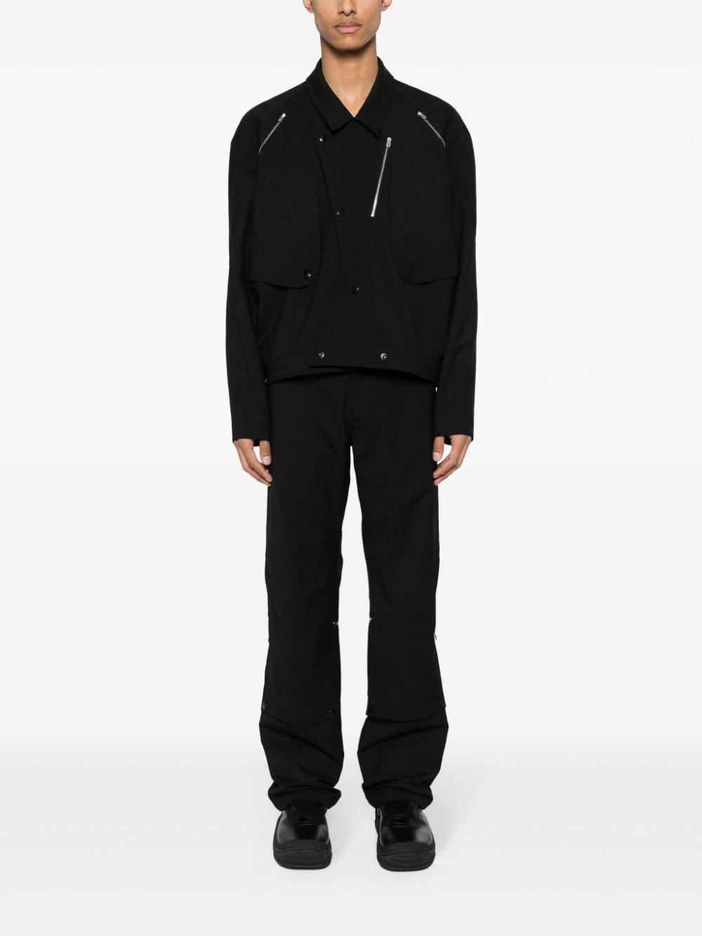 Kiko Kostadinov Tonino Utility Asymmetric Jacket In Black - 44