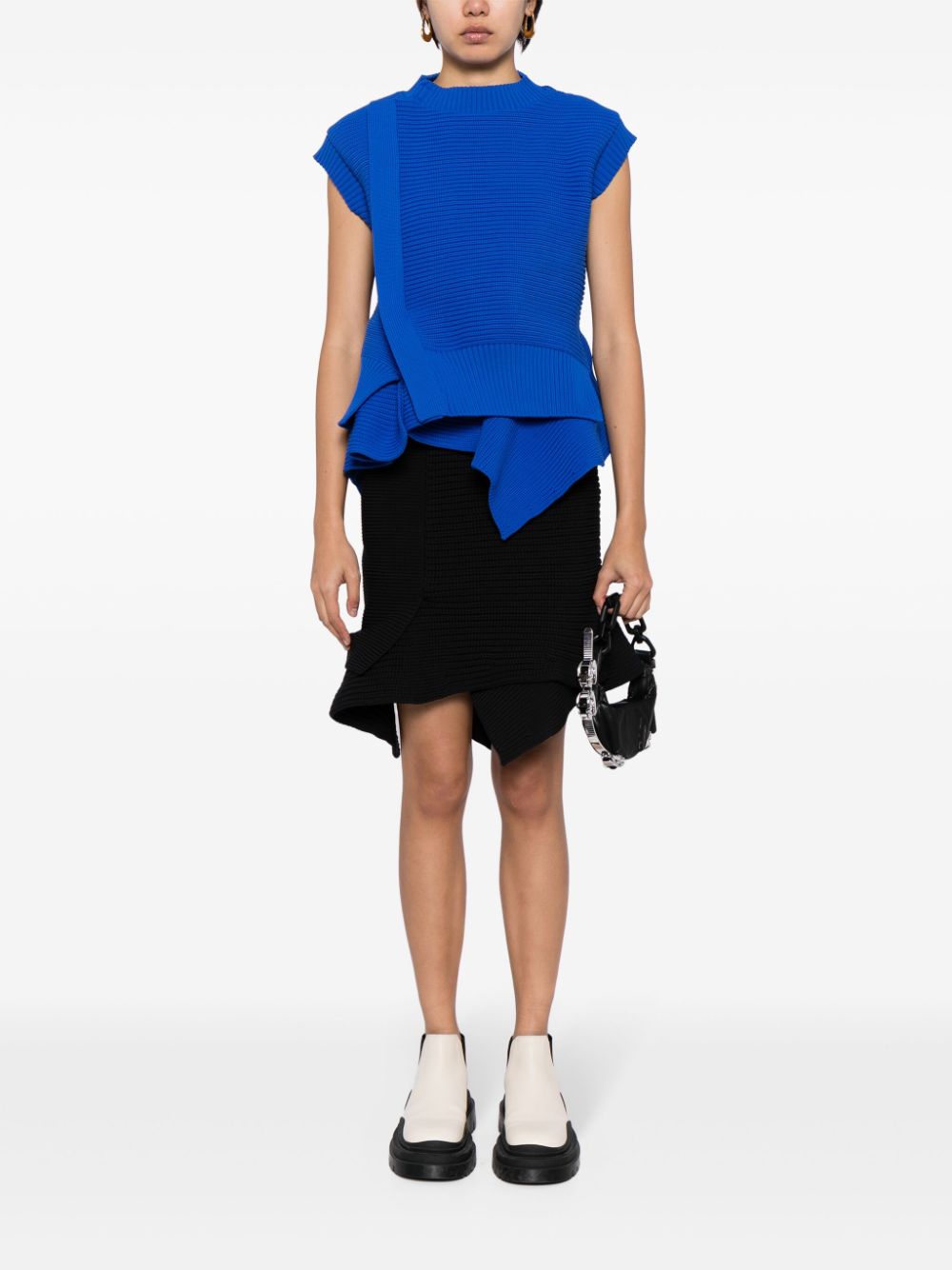 SACAI Layered Sleeveless Knit Top