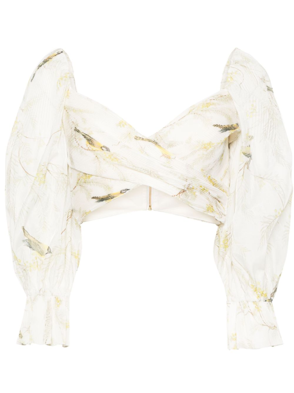 ZIMMERMANN ZIMMERMANN acacia birds-print cropped blouse
