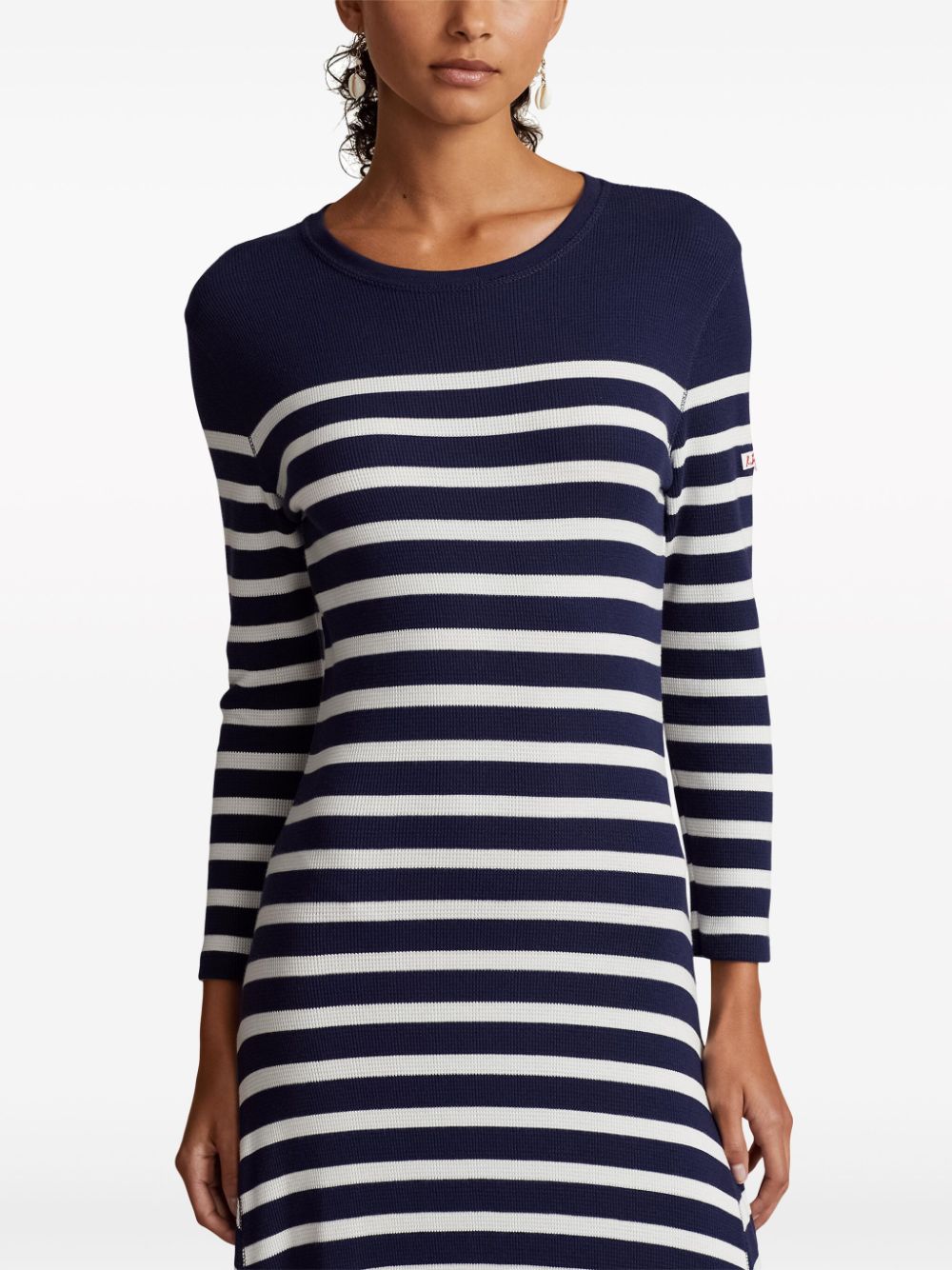ralph lauren waffle knit dress Buy Striped Waffle-knit Maxi - Blue At 50% Off GIFT50