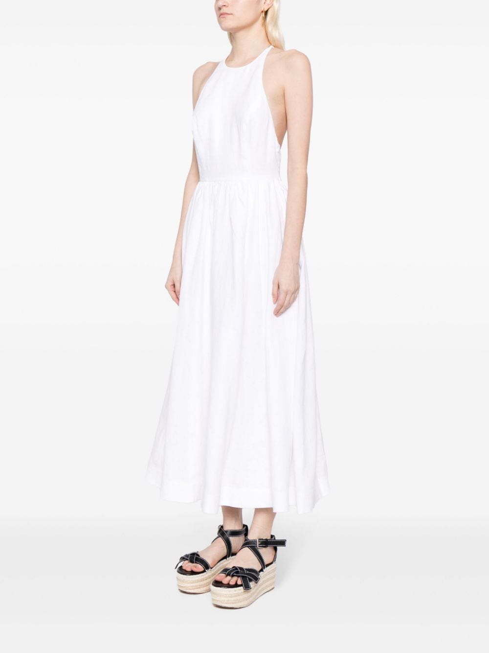 Reformation Percy Linen Dress In White - 37% Off | Editorialist