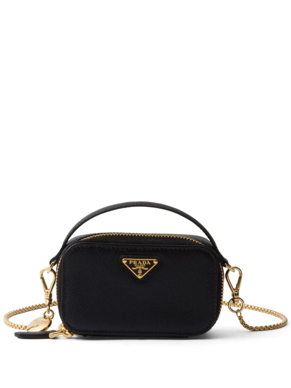 Prada Saffiano Leather Mini Bag - Black | Editorialist