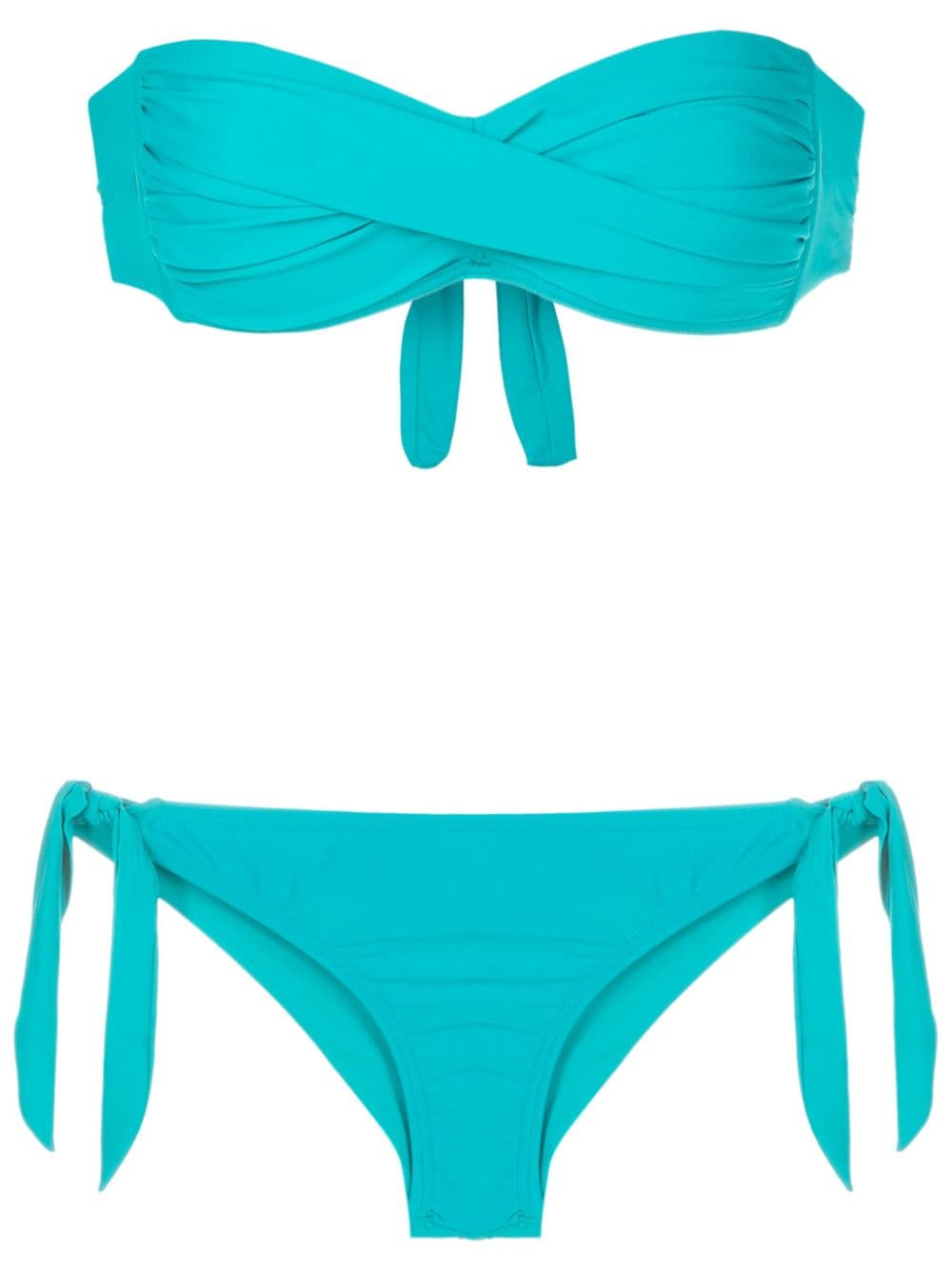 Amir Slama Twisted Bandeau Bikini Blue Editorialist