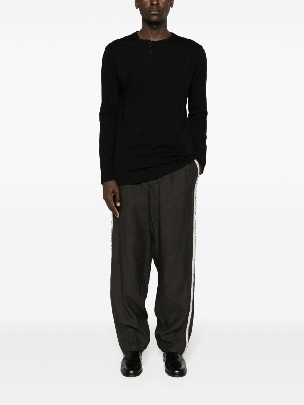 YOHJI YAMAMOTO Yohji Yamamoto Seam-Detail Tapered Trousers
