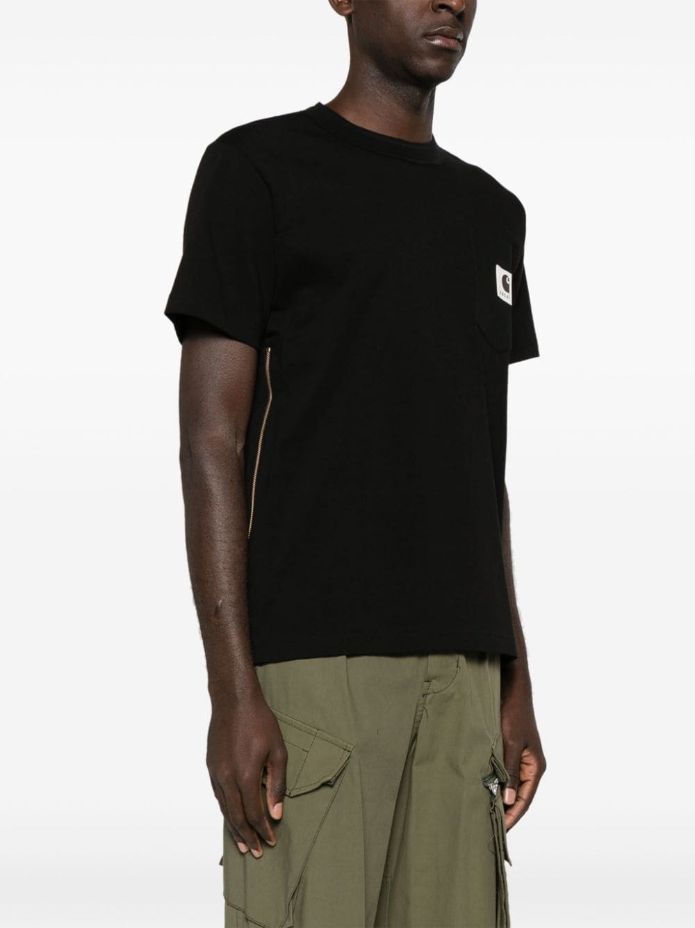 Sacai X Carhartt Wip Cotton T-Shirt In Black - 23% Off | Editorialist