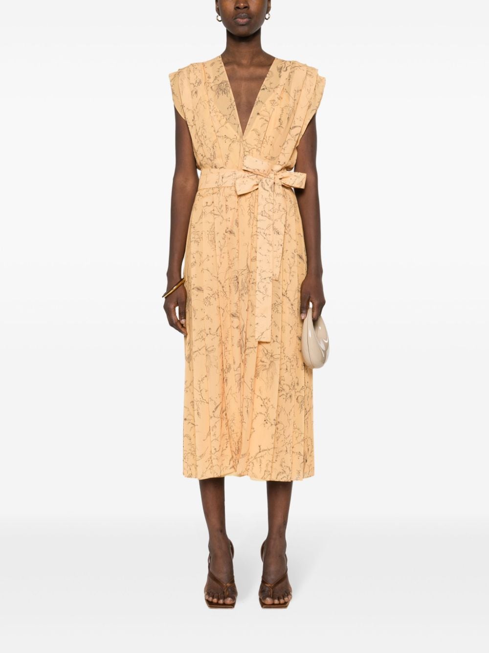 FABIANA FILIPPI Fabiana Filippi Fabula-Print Pleated Midi Dress
