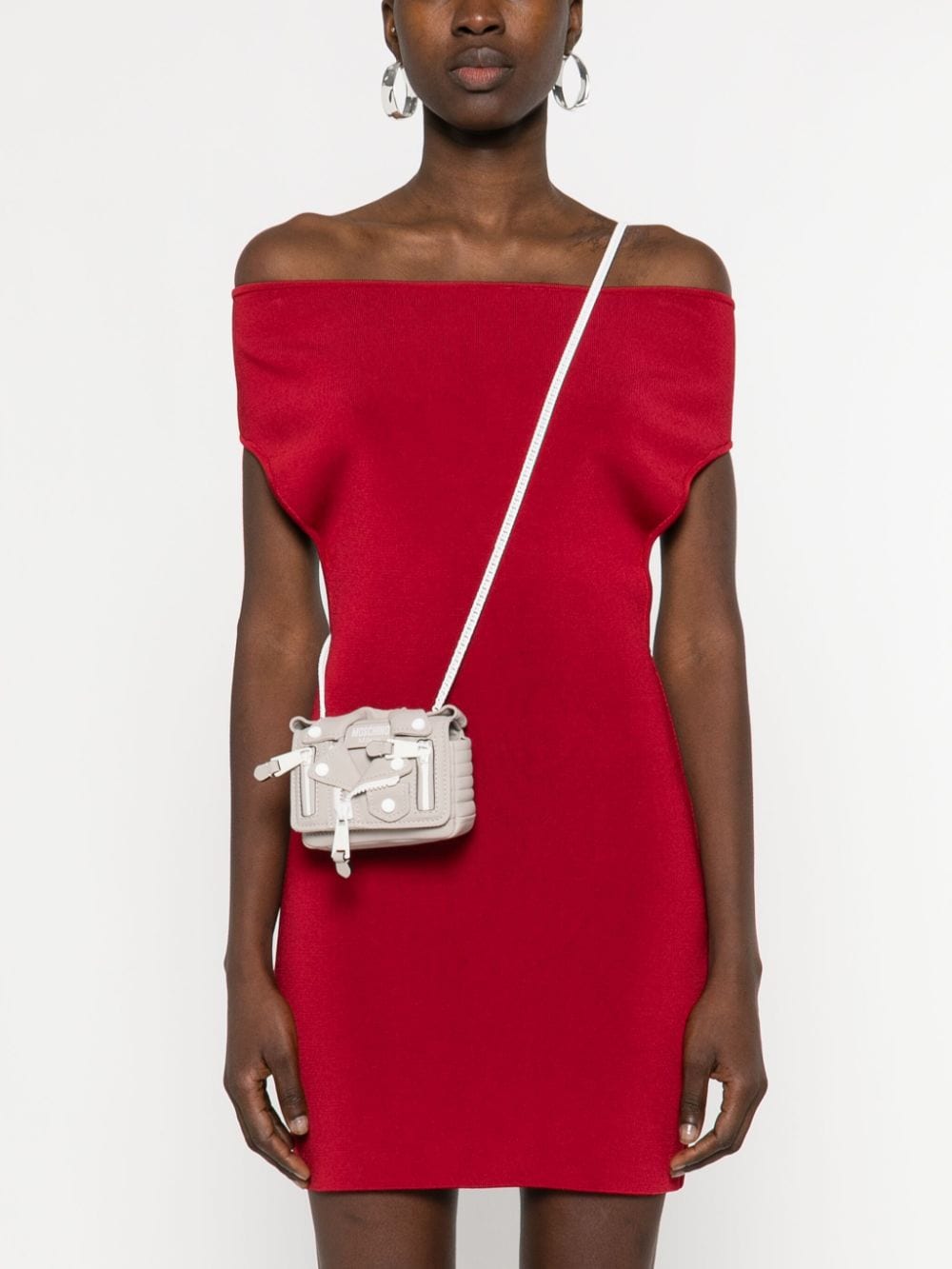 MOSCHINO Mini Biker Leather Bag