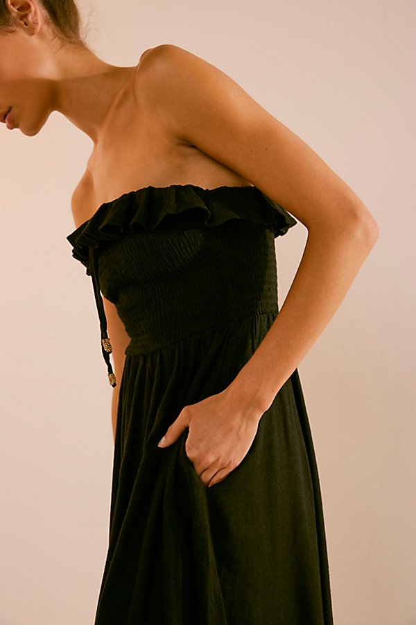 Free People Lush Life Linen Strapless Midi Dress In Antique Oak - 29% Off | Editorialist Free People Lush Life Linen Strapless Midi Dress In Antique Oak - 29% Off | Editorialist