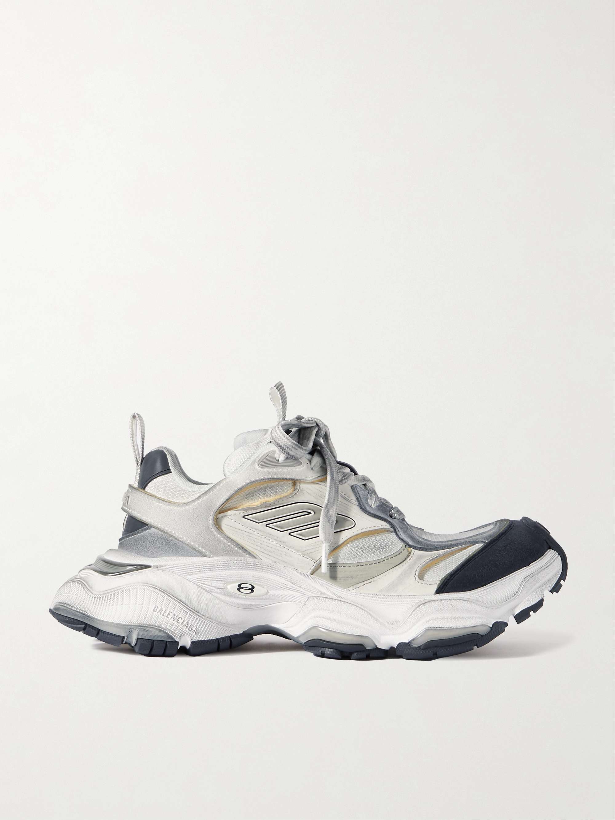 Balenciaga Cargo Distressed Sneakers In White - 30% Off Balenciaga Cargo Distressed Sneakers In White - 30% Off