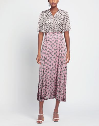 MAJE MAJE Hawaiian-Print Flared Maxi Dress