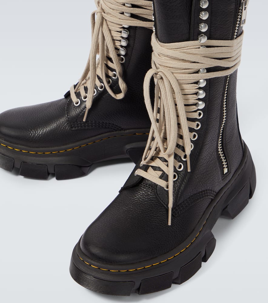 Rick Owens X Dr. Martens 1918 Dmxl Leather Boots In Black - 30