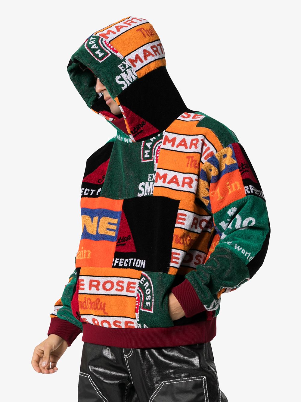 Martine Rose Beermat Towelling Hoodie - Orange | Editorialist