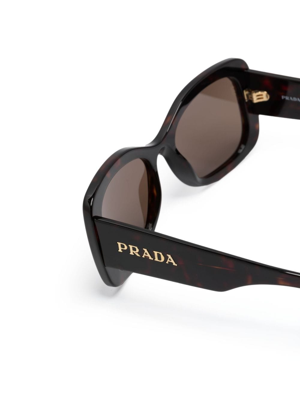 Prada Square-Frame Sunglasses - Brown | Editorialist display picture 1