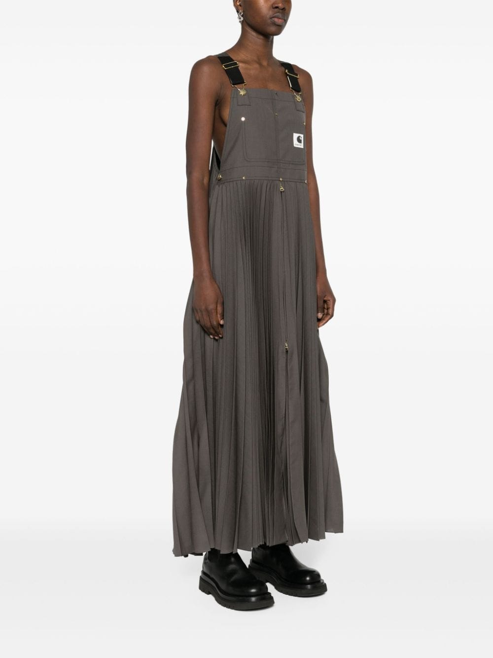 Sacai X Carhartt Wip Suiting Bonding Dress - Green | Editorialist