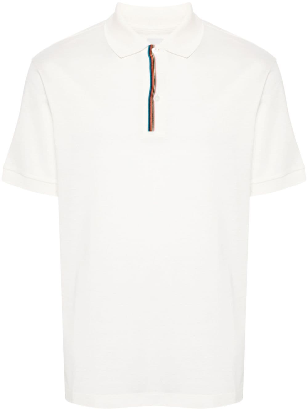 PAUL SMITH signature stripe-trim polo shirt
