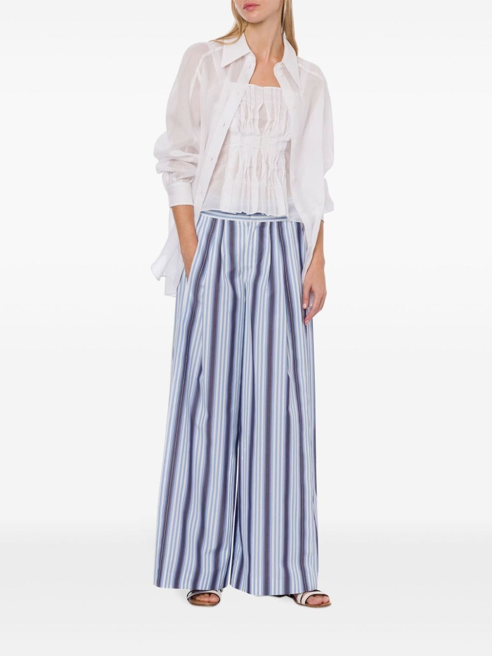 ALBERTA FERRETTI Semi-Sheer Cotton Shirt