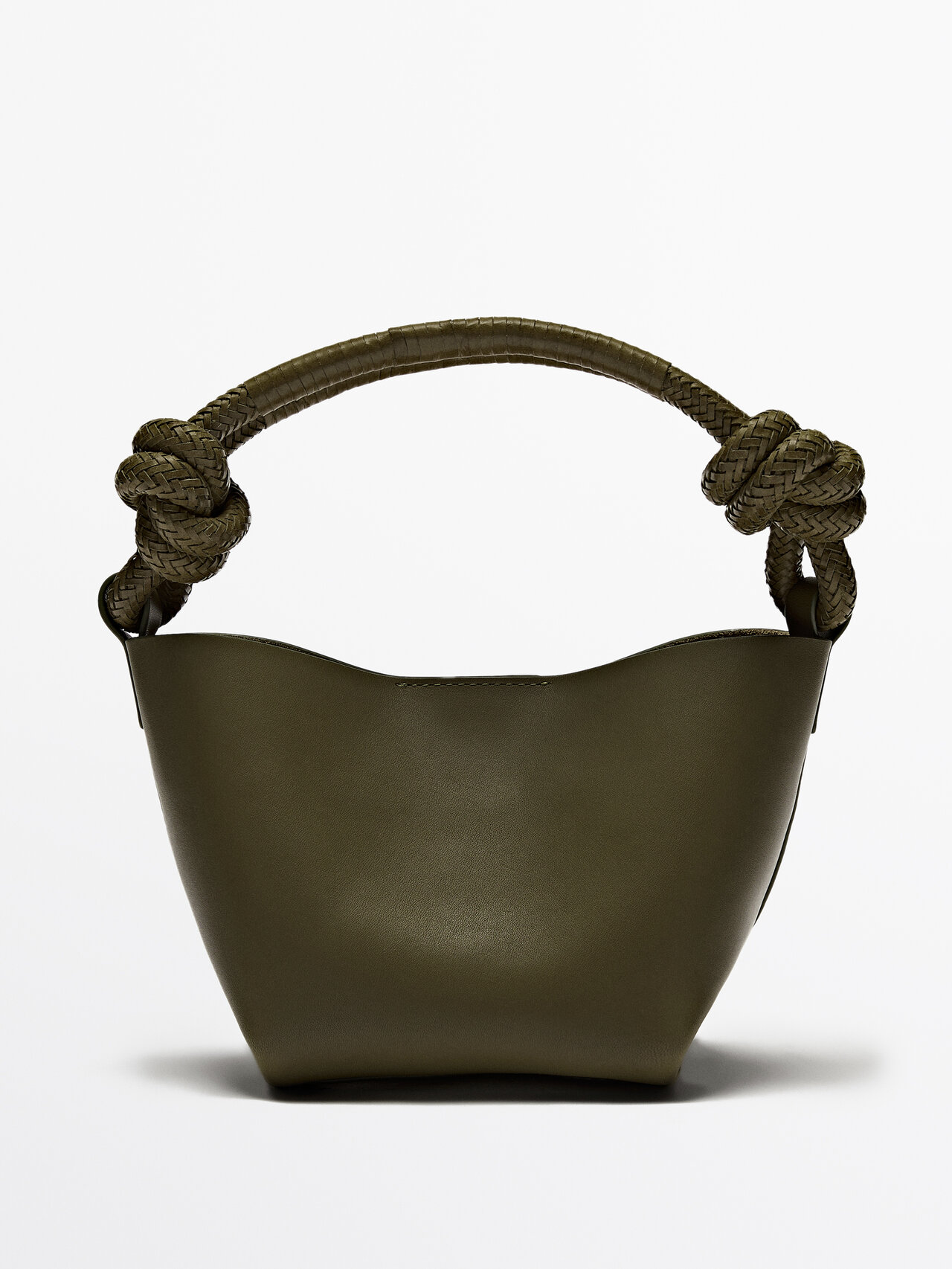 Massimo Dutti Mini Nappa Crossbody Bag - Brown | Editorialist