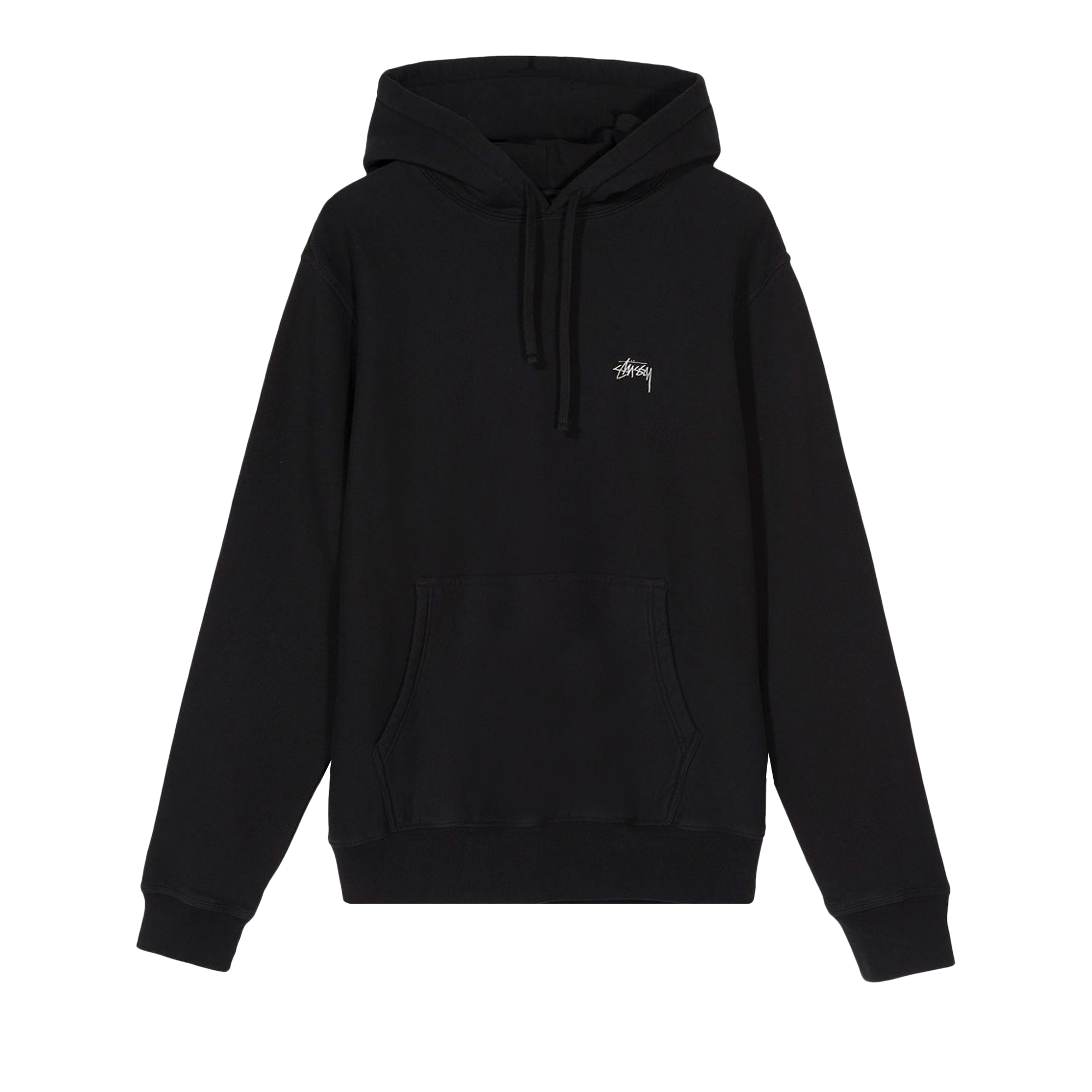 StüSsy Vertical Quilted Zip Hoodie - Black | Editorialist