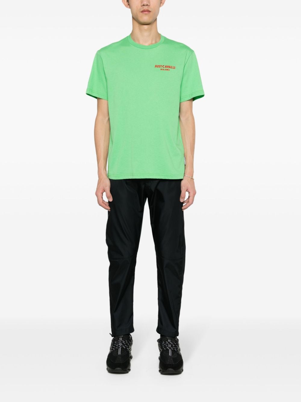 JUST CAVALLI flocked-logo t-shirt