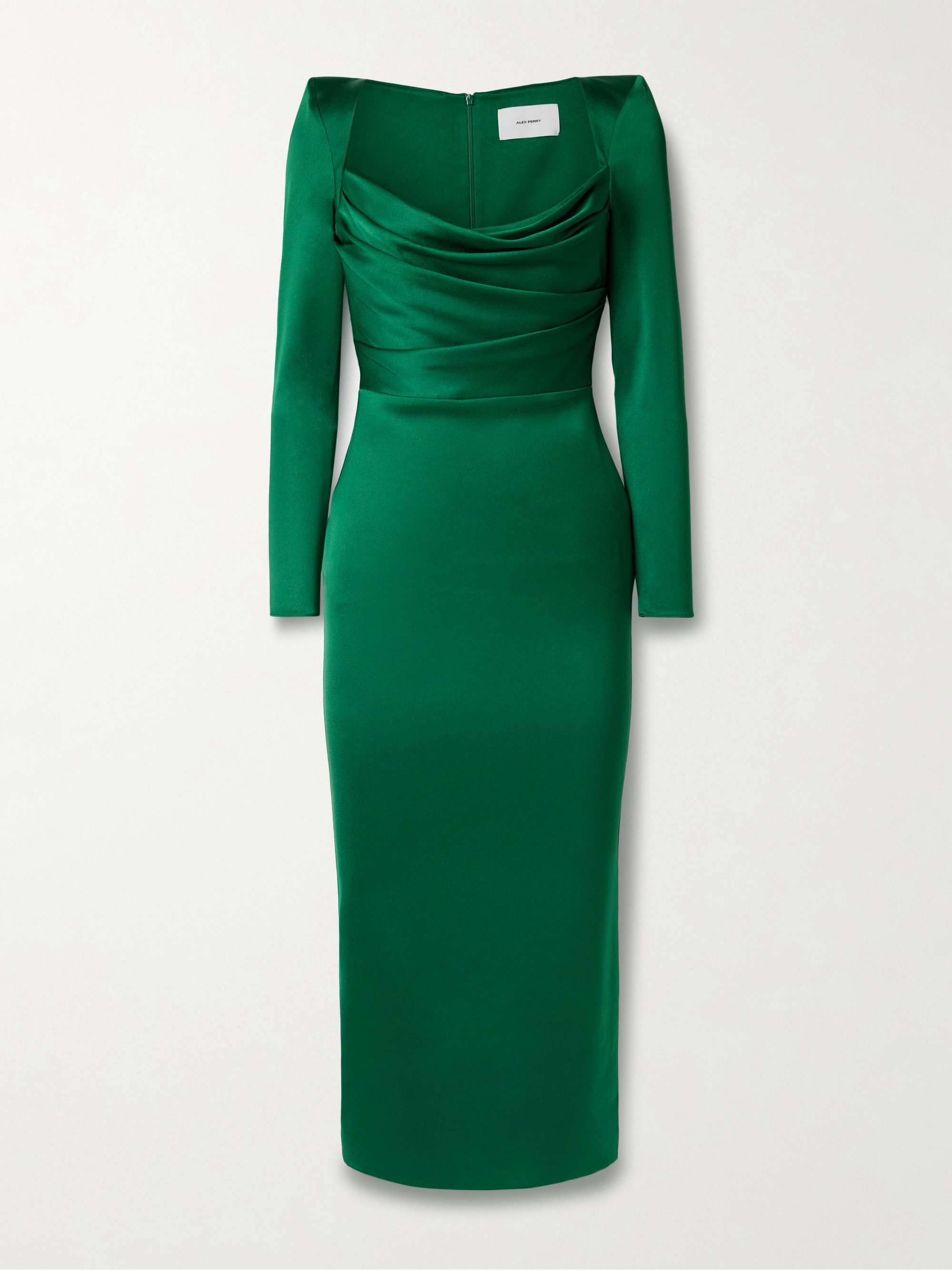 green emerald velvet dress Strapless Sweetheart Dress in Satin Crepe