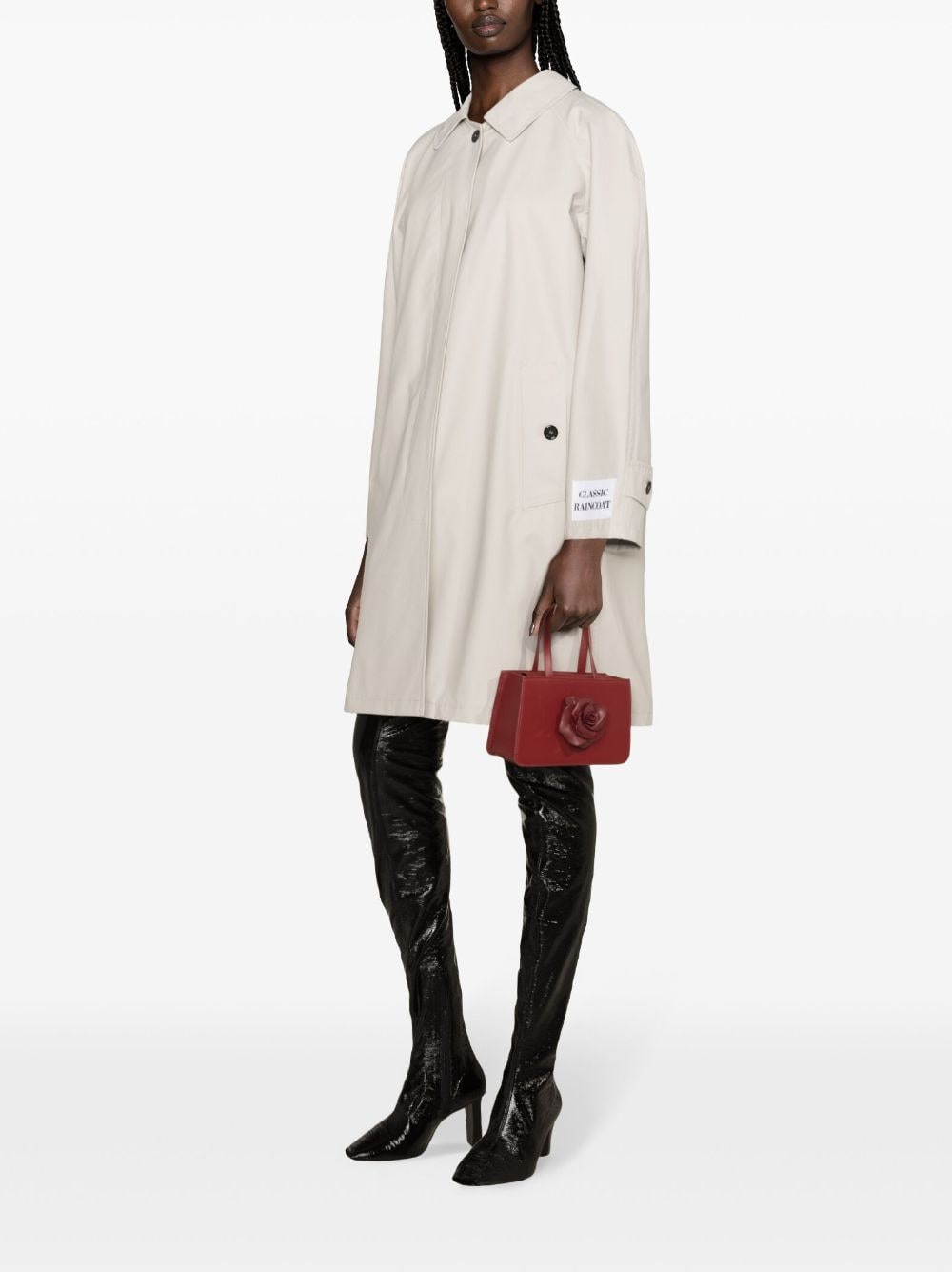 MOSCHINO Moschino Patch-Detail Midi Trench Coat