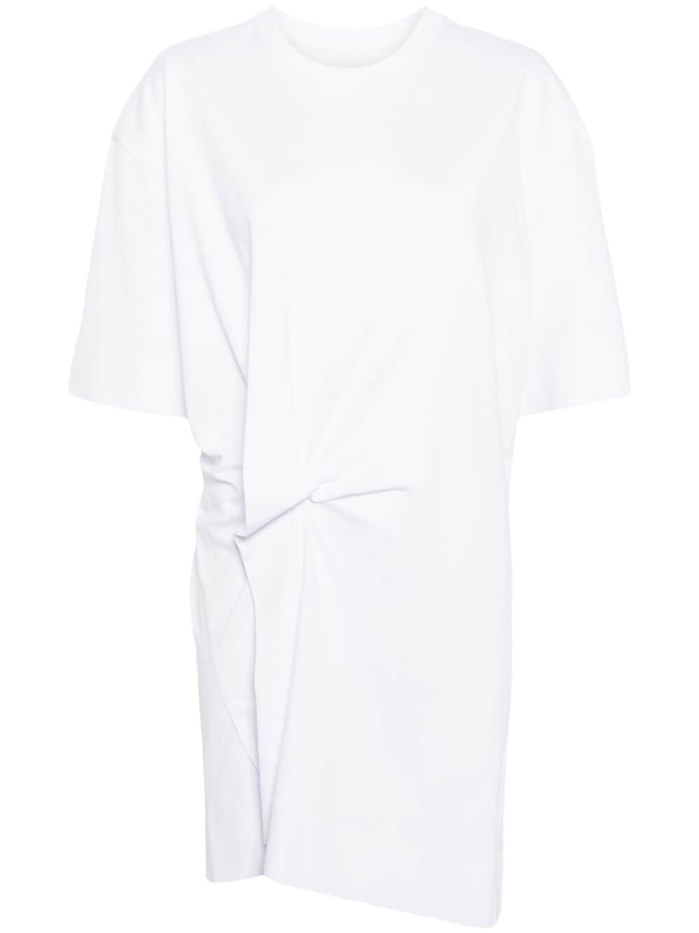 DIESEL® Diesel Organic Cotton T-Shirt Dress with Tie Front and Embroidered Detail