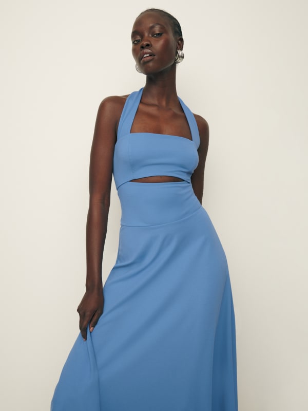 sonali knit dress reformation Reformation Sonali Knit Dress - Sky Long Dress w/ Tags - Blue Dresses,  Clothing - WRFMN329407