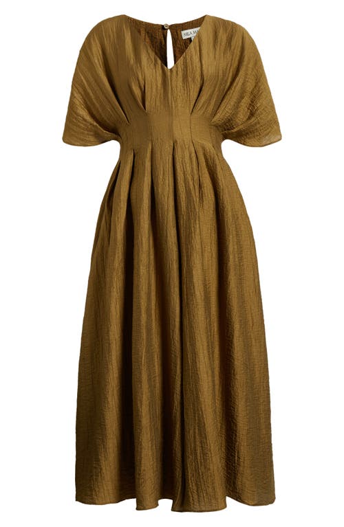 Quincy Mae Dolman Sleeve A-Line Maxi Dress In D Blue - 45% Off