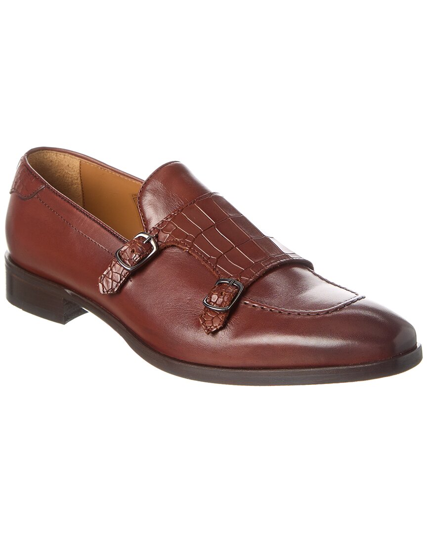 Ted Baker London Seyie mens Monk-Strap Loafer TED BAKER Seyie Crocodile Effect Double Monk Formal Shoes  main image 4