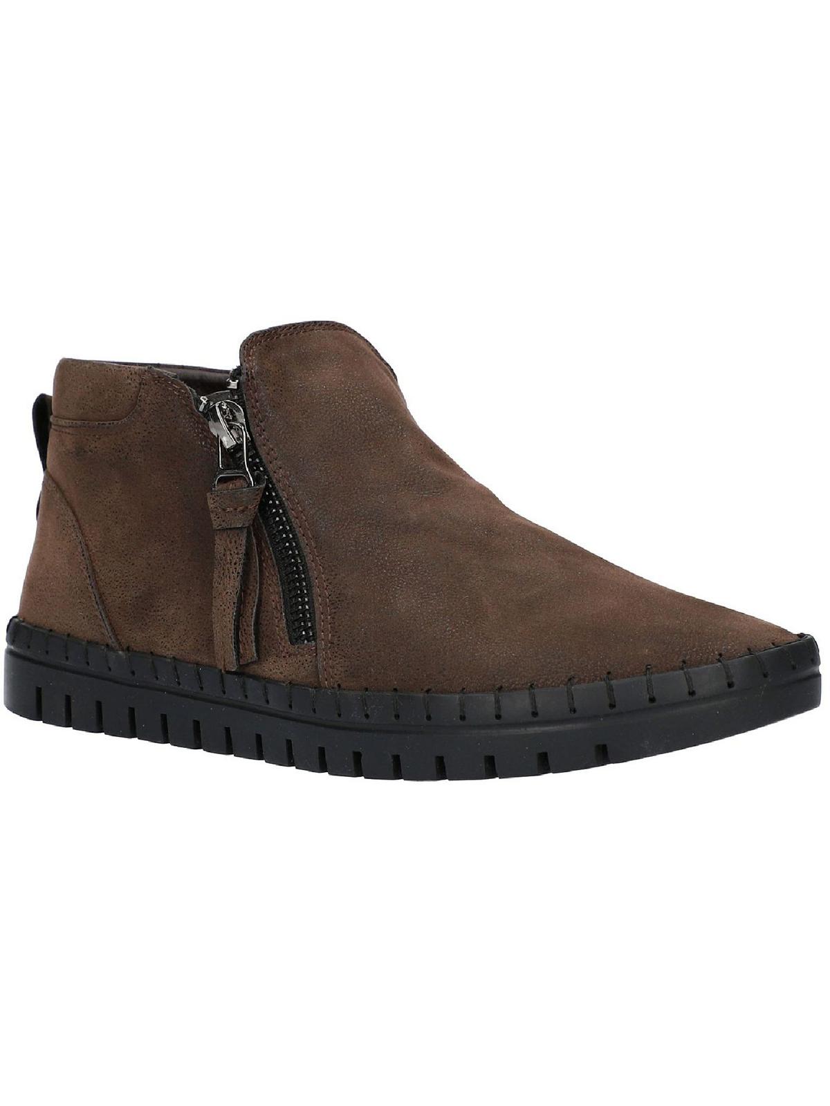 NWOT Mens Easy street Brown Suede Side-Zip Shalina Boots Elias Side-Zip Dark Oak Roughout main image 4