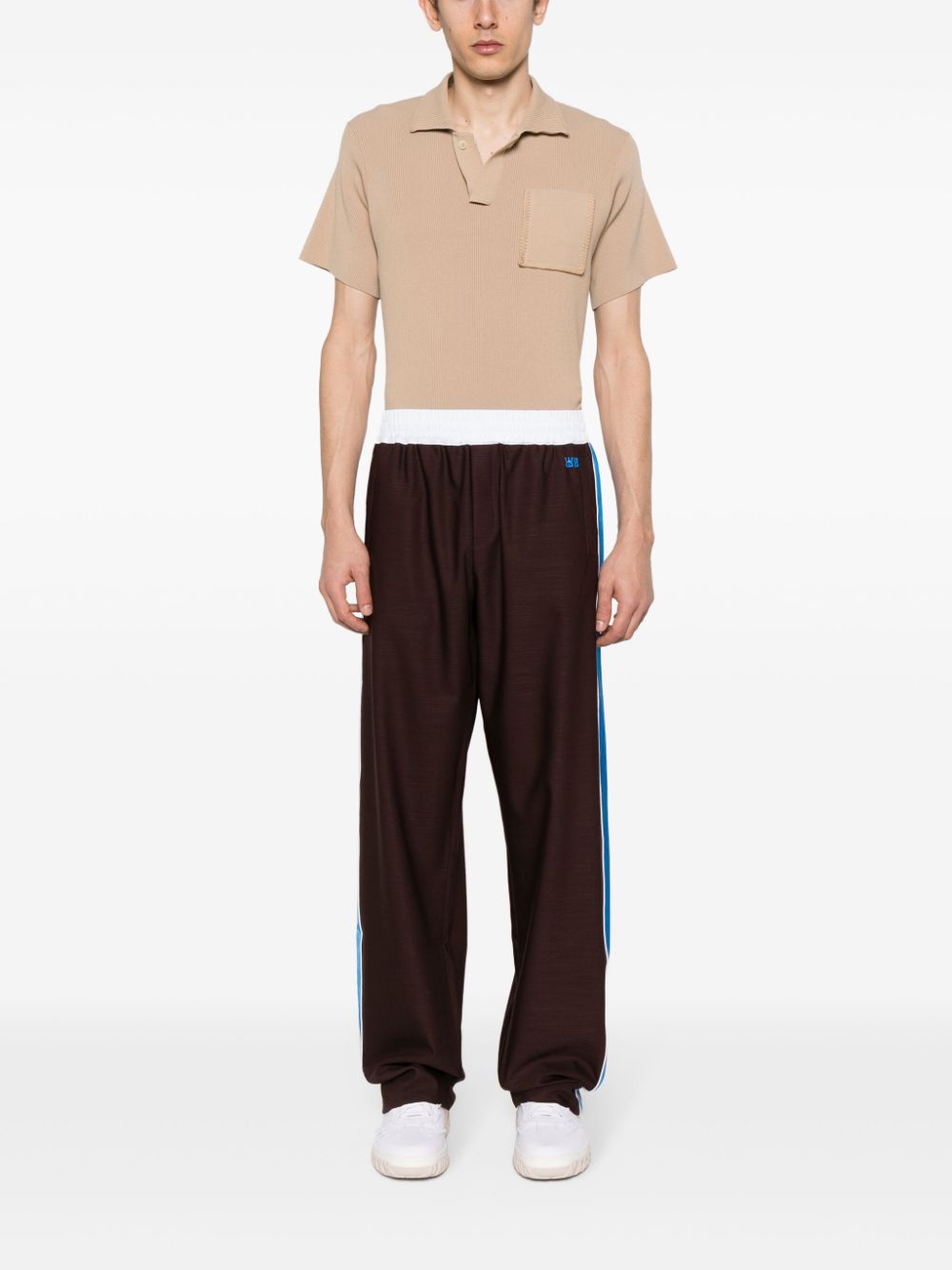 WALES BONNER Wales Bonner Stripe-Detail Straight-Leg Trousers