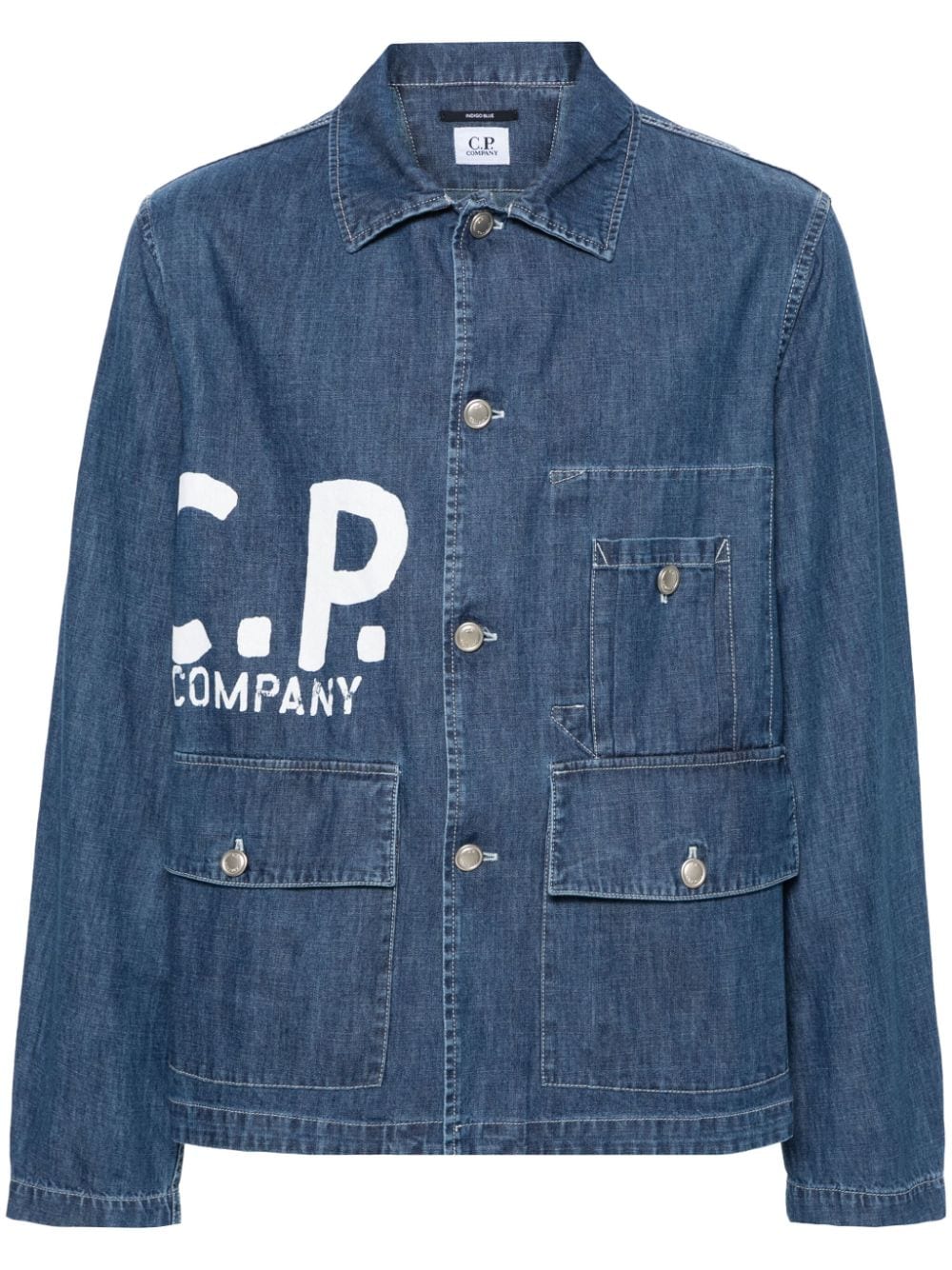C.P. COMPANY C.P. Company Logo-Print Denim Jacket