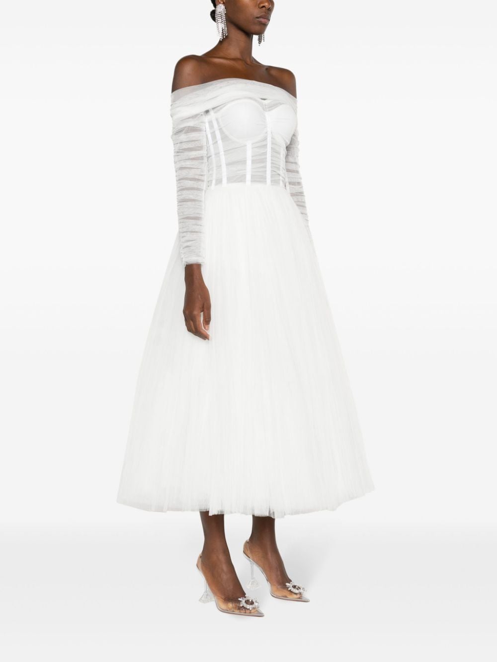 halter white lace dress Sophia White Lace Halter Gown main image 1