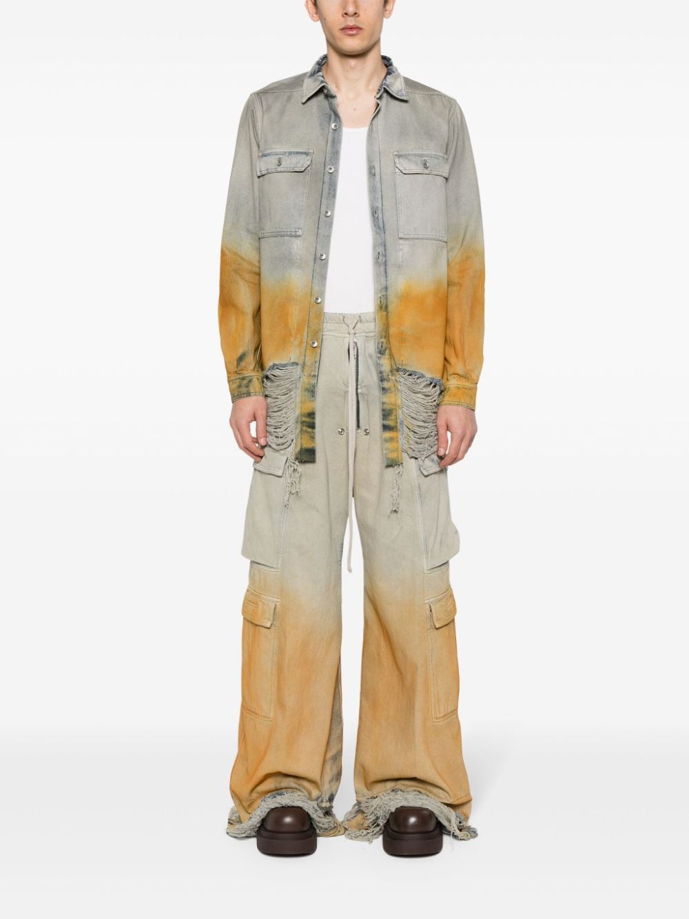 RICK OWENS Rick Owens DRKSHDW Outer Denim Shirt Jacket