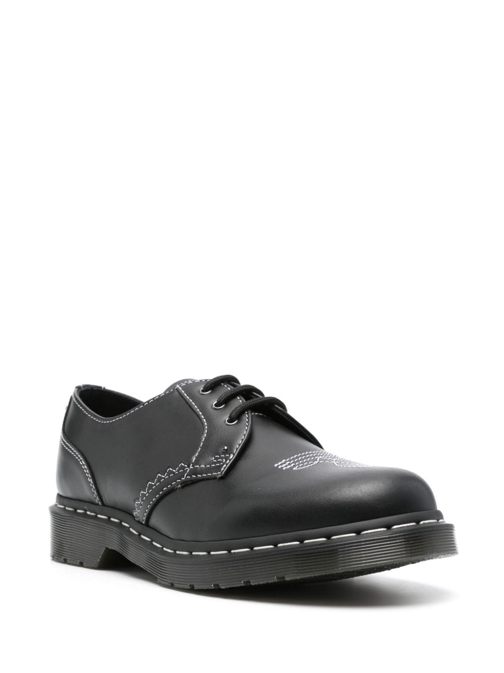 Buy Dr. Martens Contrast-stitching Leather Derby Shoes  display picture 1