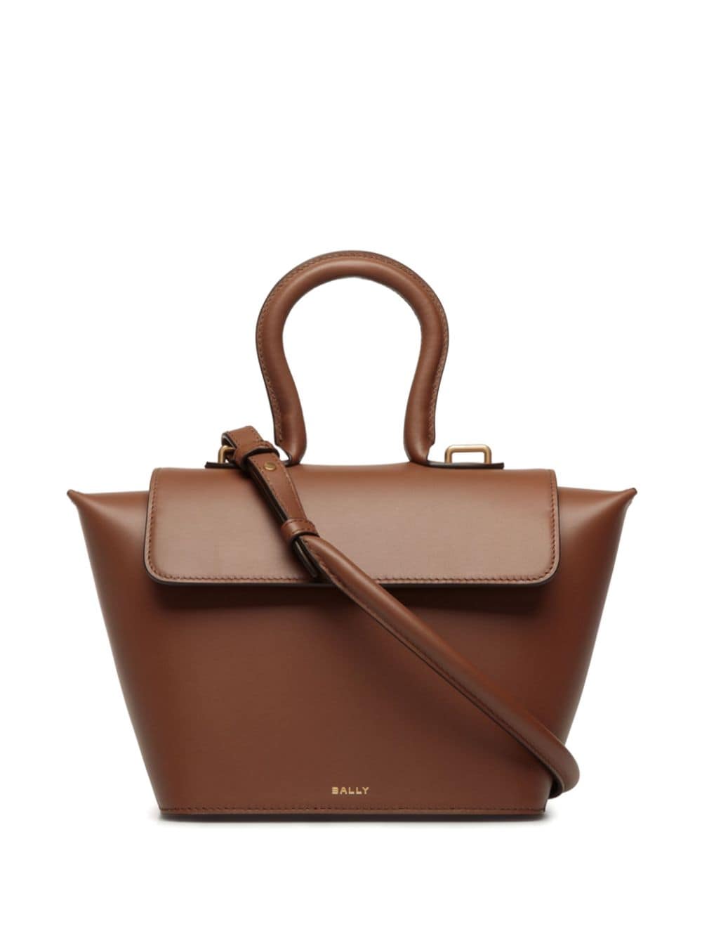 Bally Belle Leather Crossbody Bag - Brown | Editorialist