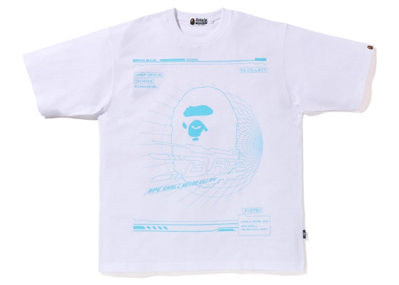 A Bathing Ape Cyber Bathing Ape Relaxed Fit Tee Shirt - White
