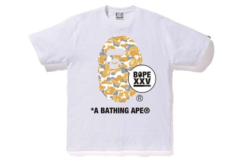 A Bathing Ape Store Fukuoka Xxv Ape Head Tee Shirt - White