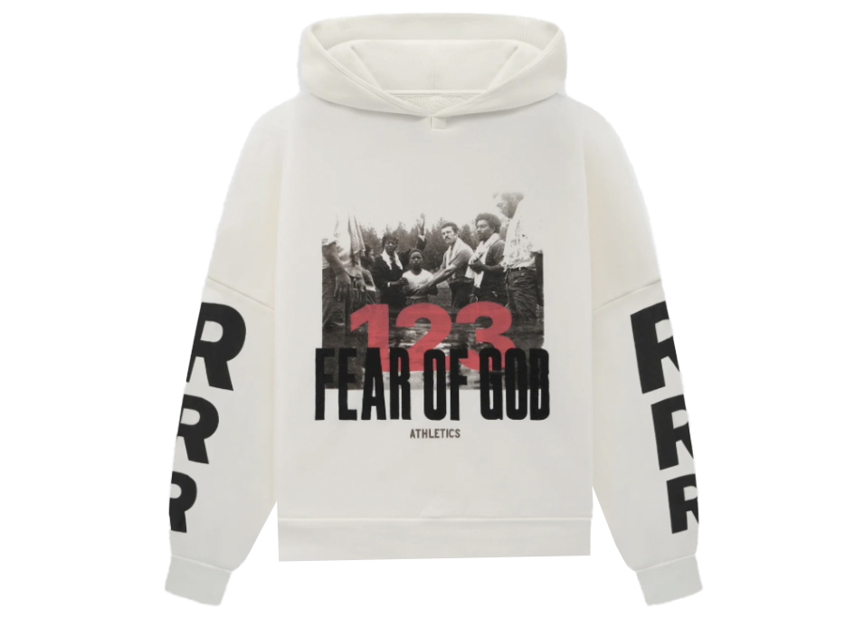 Fear Of God X Rrr123 Stop Running Hoodie - White | Editorialist