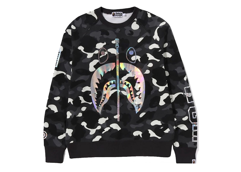 トップス A Bathing Ape CITY CAMO SHARK CREWNECK 29323286~black_1738665056540_0.jpg