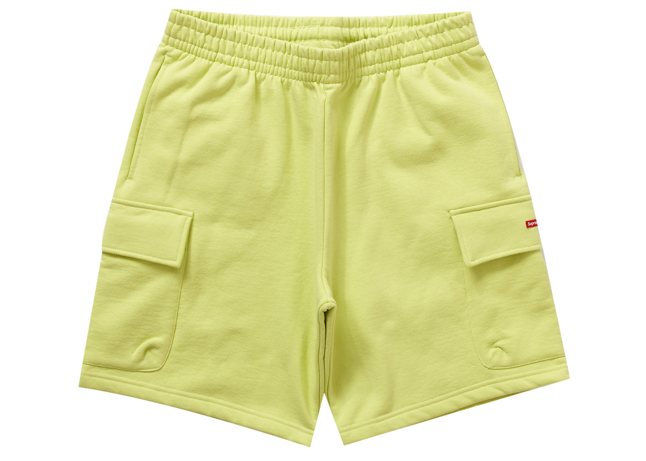 Supreme Small Box Baggy Cargo Sweatshort - Lime | Editorialist