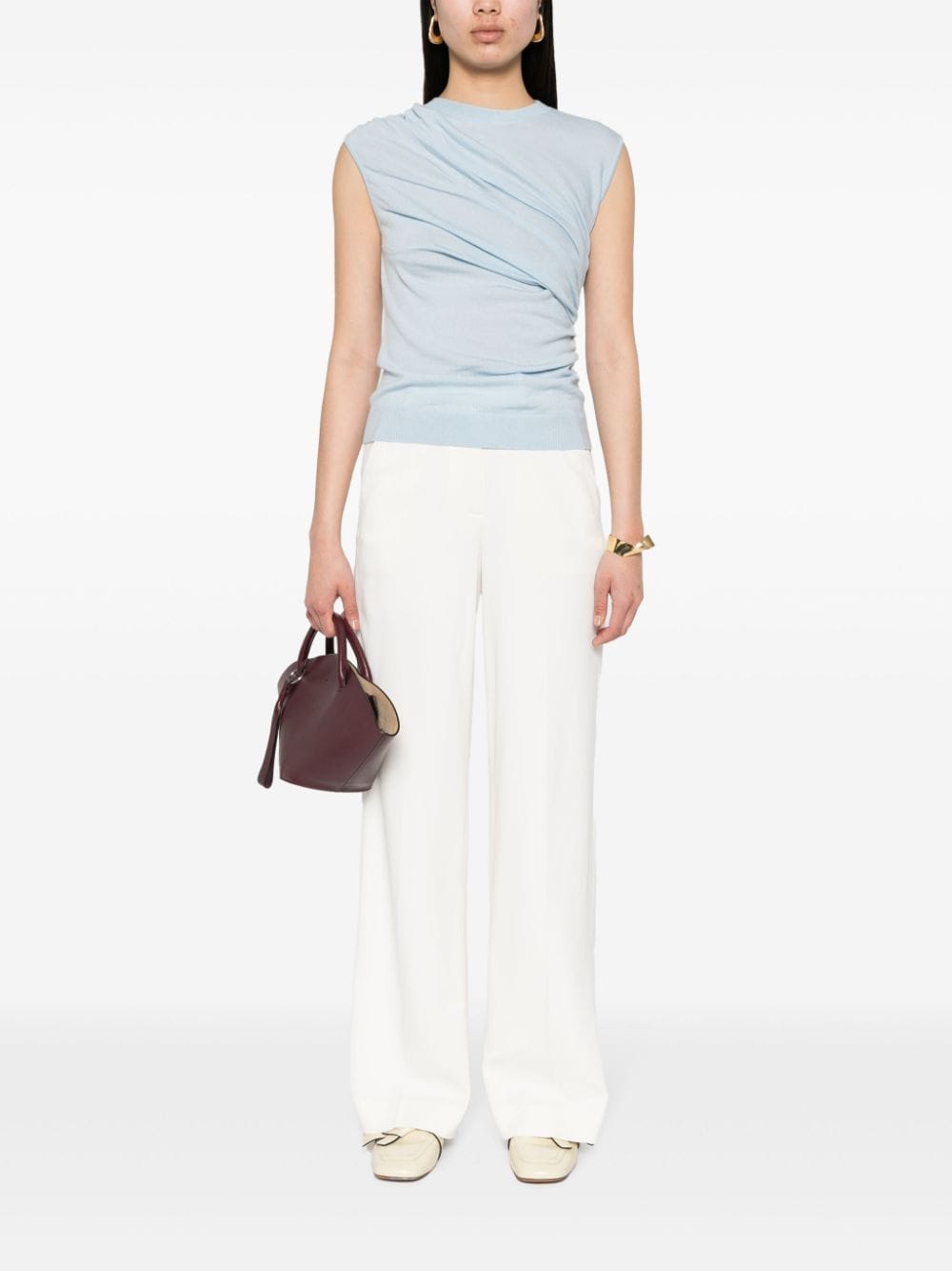 LORENA ANTONIAZZI Lorena Antoniazzi Crepe Straight Trousers